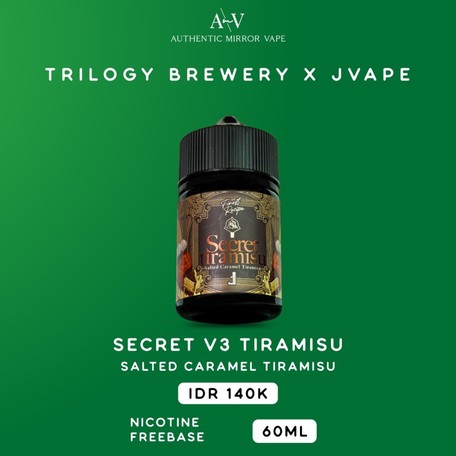 Jual Secret V3 Salted Caramel Tiramisu 60ML by Trilogy x Jvape - LF ...