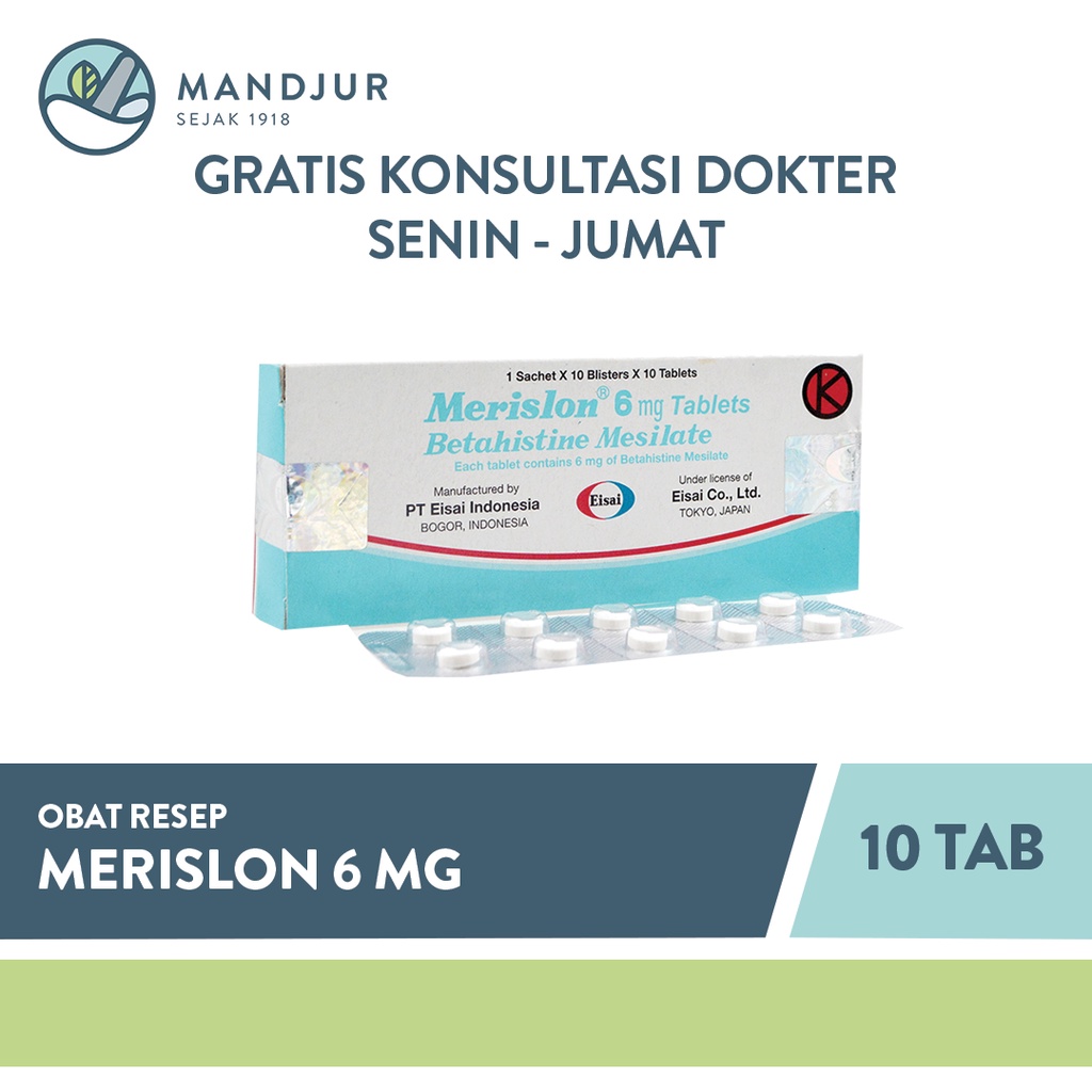 Jual Merislon 6 mg 10 Tablet | Shopee Indonesia