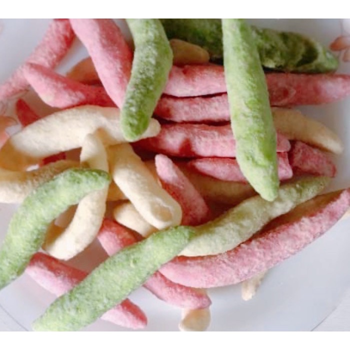 Jual COD 250gr Kue Telur Gabus Telur Gabus Manis Warna Warni Cemilan ...