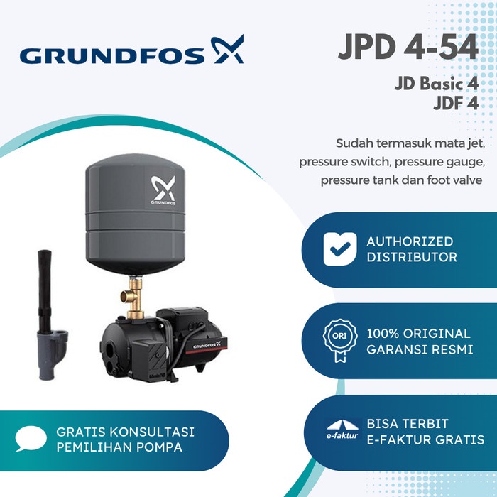 Jual JET PUMP GRUNDFOS JPD 4-54 PT-V | Shopee Indonesia