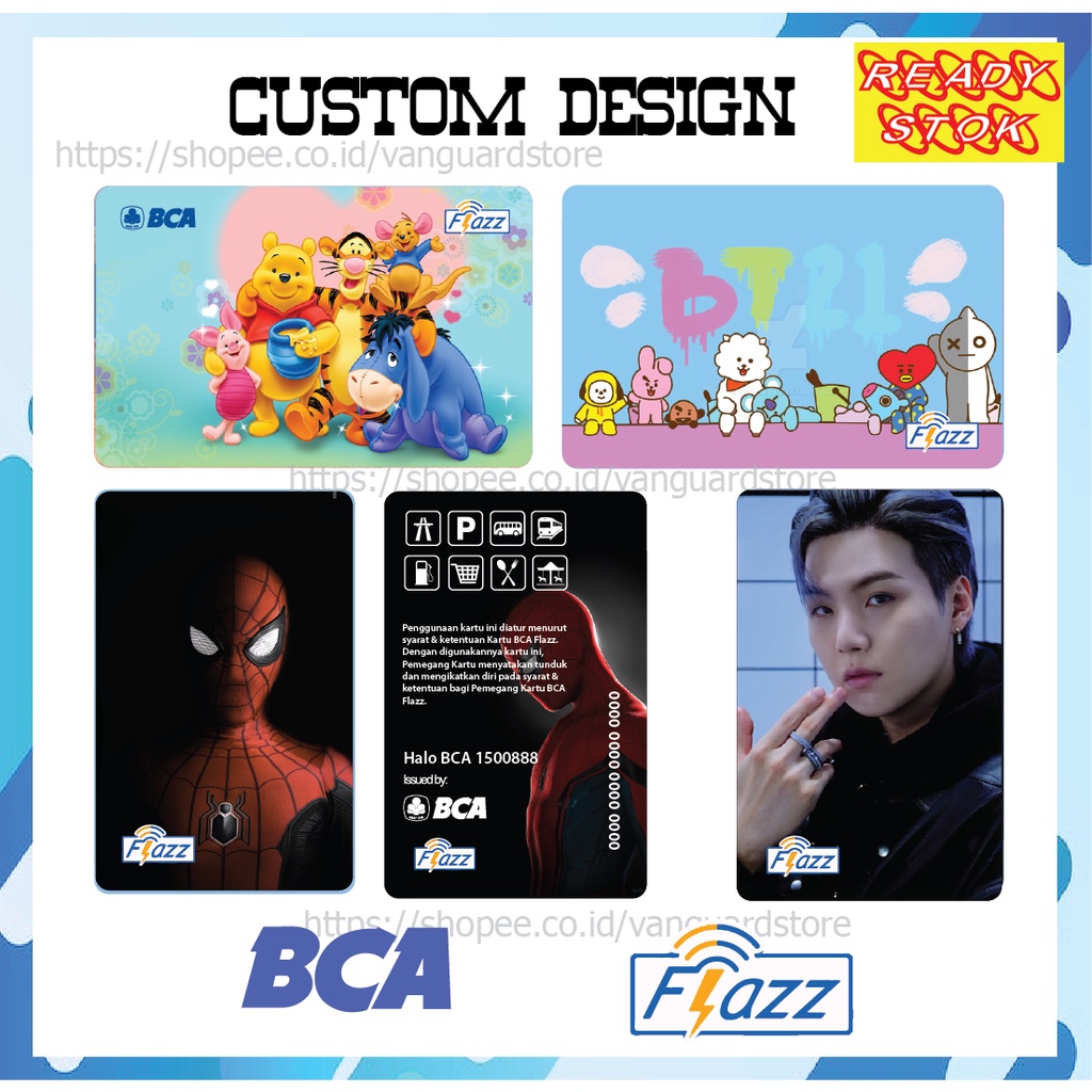 Jual KARTU E MONEY E TOLL CUSTOM DESIGN KARTU EMONEY BCA FLAZZ KARTU E ...