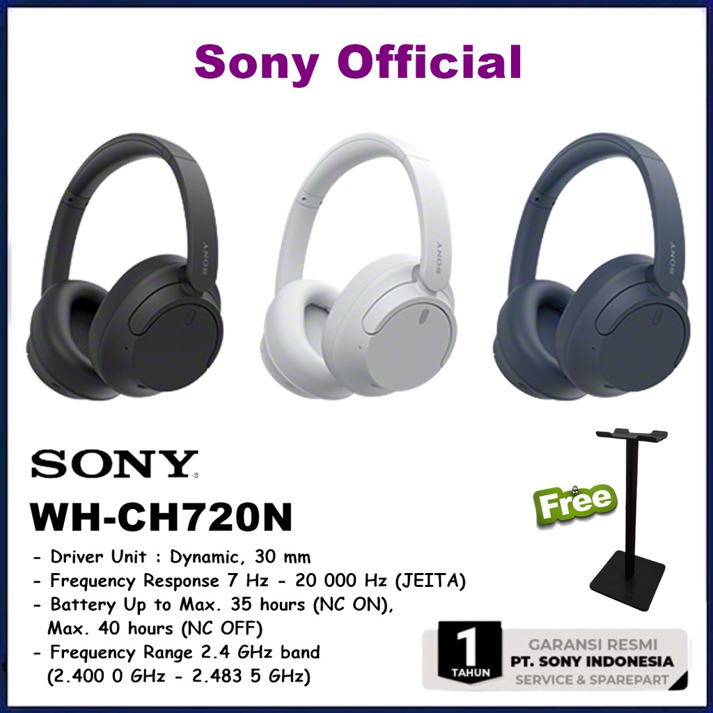 Jual Sony WH-CH720N / WHCH720 / CH720 / CH 720 N / 720N Wireless ...