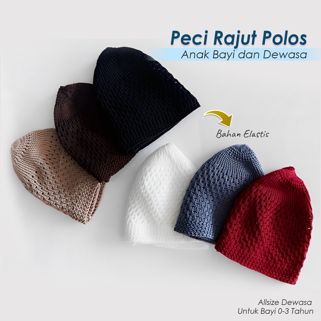 Jual Peci Rajut Nanas Elastis Anak Bayi Balita Polos 0-3tahun dan ...