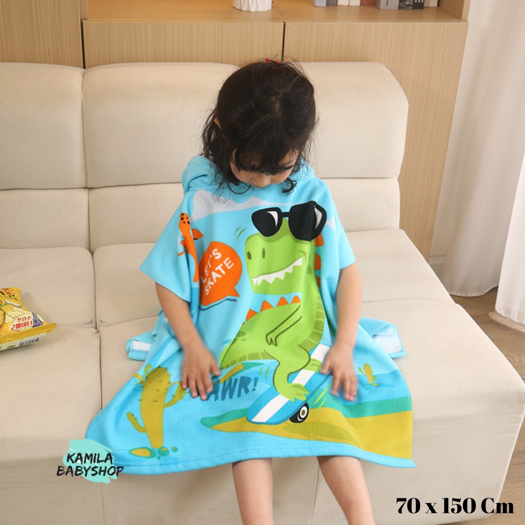 Jual HJ Handuk Renang Anak Jumbo Free Tas Punggung / Handuk Ponco Jumbo ...