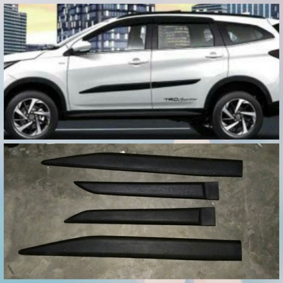 Jual list body Rush Terios 2018 sampai 2025 hitam satu set 4 pcs ...