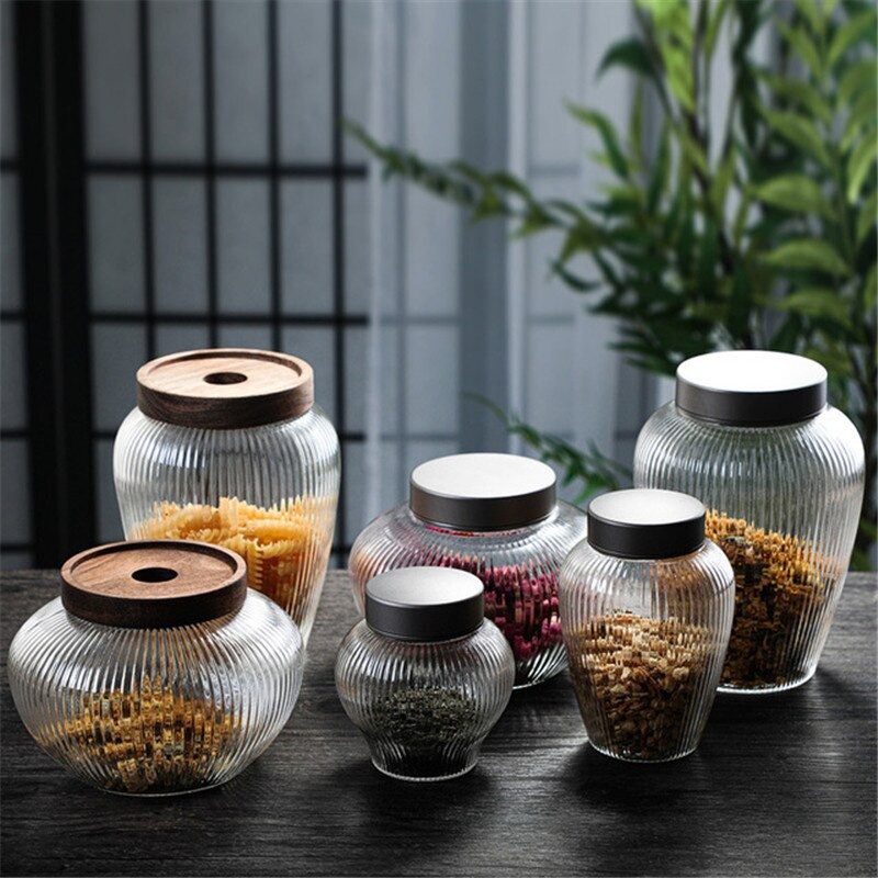 Jual Toples Kaca Art Deco Penyimpan Makanan Teh Kopi Borosilicate Glass ...