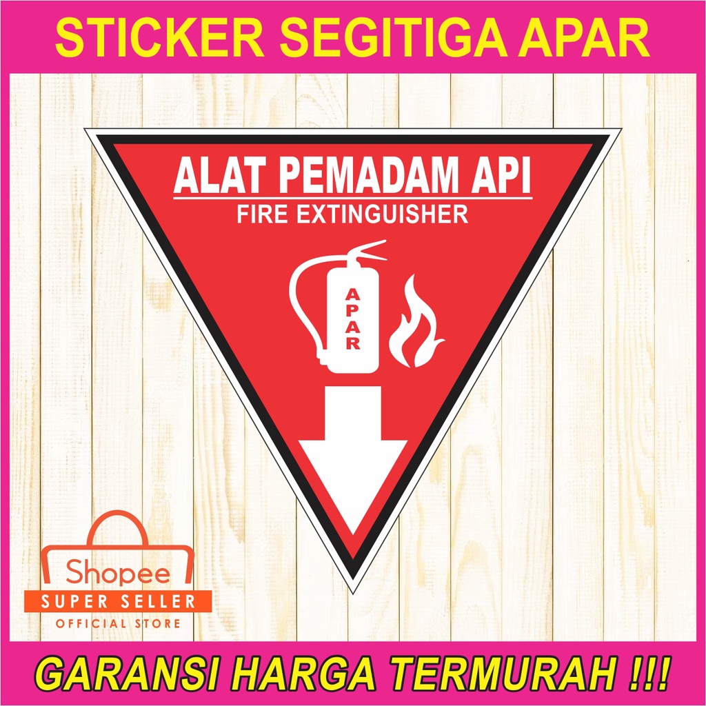 Jual STICKER VINYL SIGN K3 SEGI TIGA PETUNJUK APAR FIRE EXTINGUISHER ...