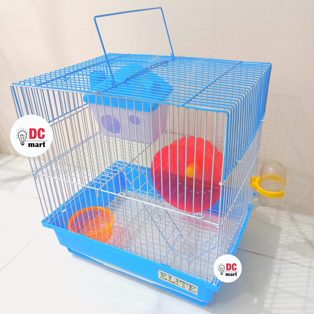 Jual Kandang Hamster 2 susun tipe KOTAK /HM-03/Villa Hewan Hamster ...