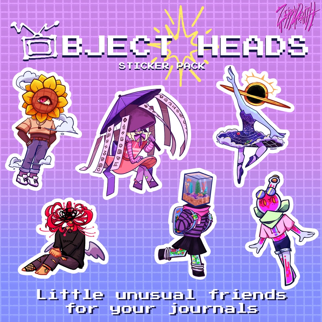Jual Object Heads Sticker Pack - sticker aesthetic original [ANARCHIZT ...