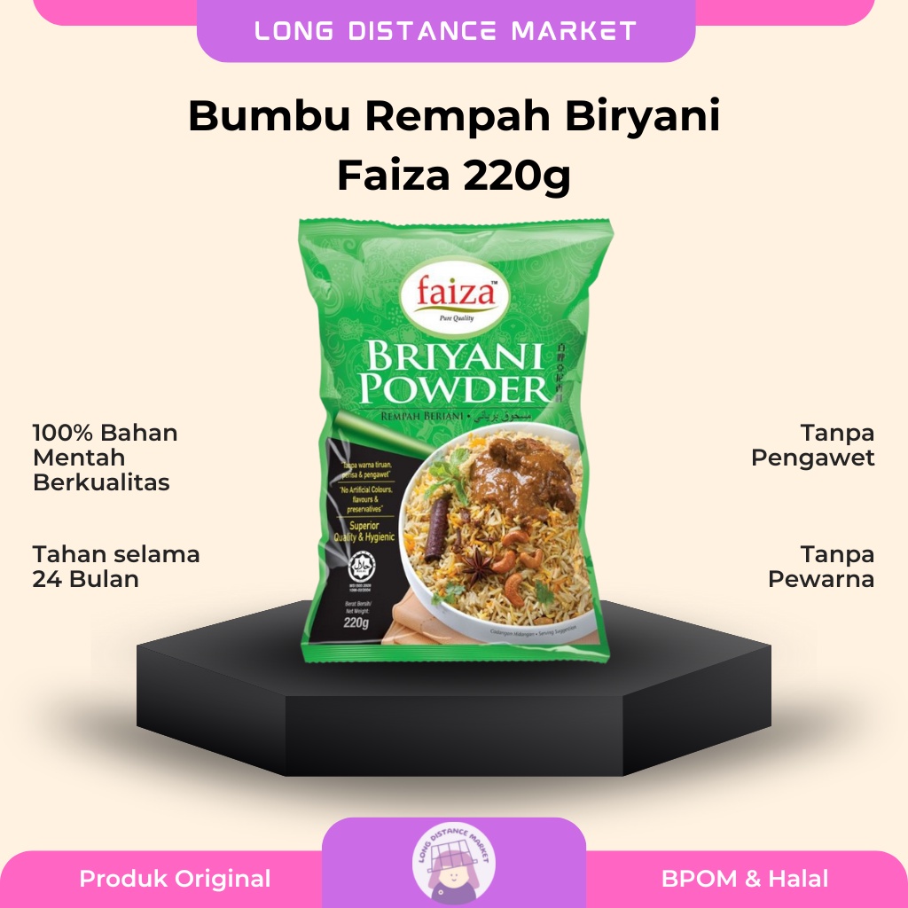 Jual Faiza Briyani Powder / Bumbu Nasi Biryani Malaysia 220 Gram ...