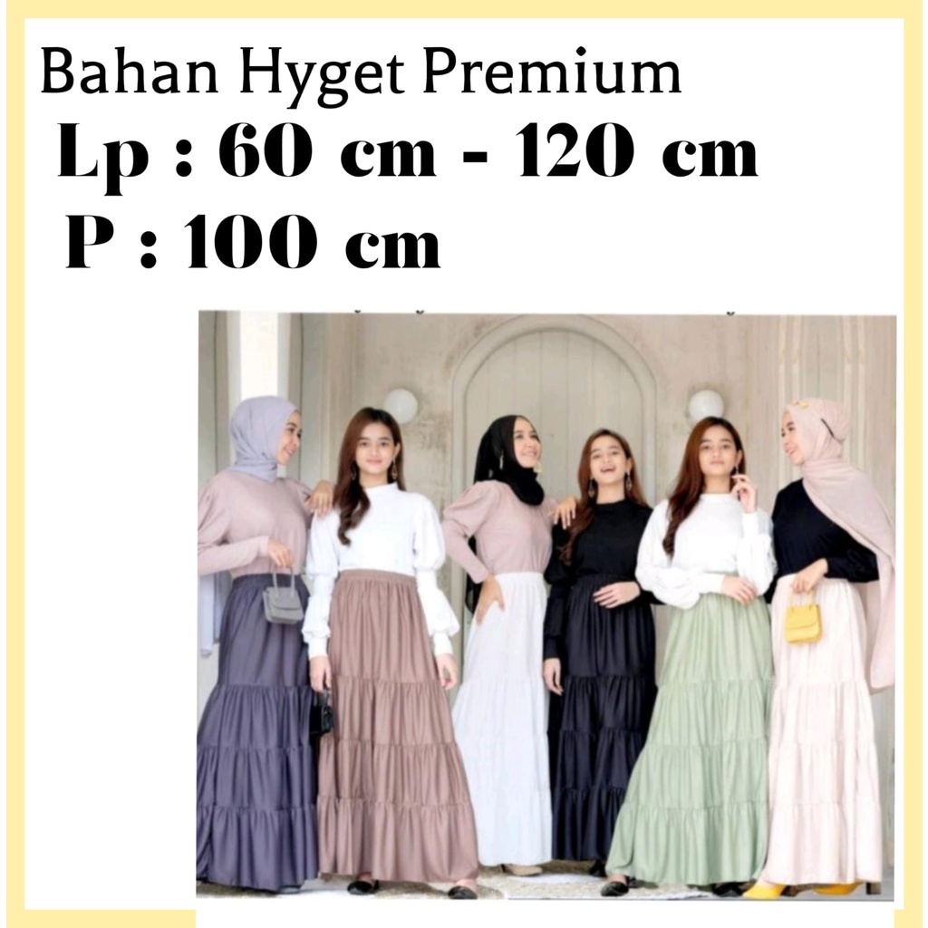 Jual Rok Panjang Beraksen Kerutan 4 Susun / Rok muslim Terbaru Terlaris ...