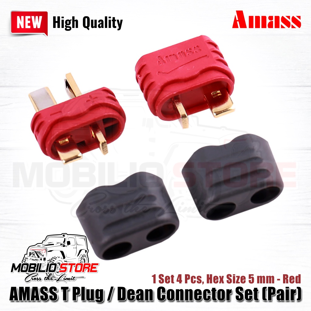 Jual 1 Set T Plug / Dean Connector/ Konektor Male & Female | Shopee ...