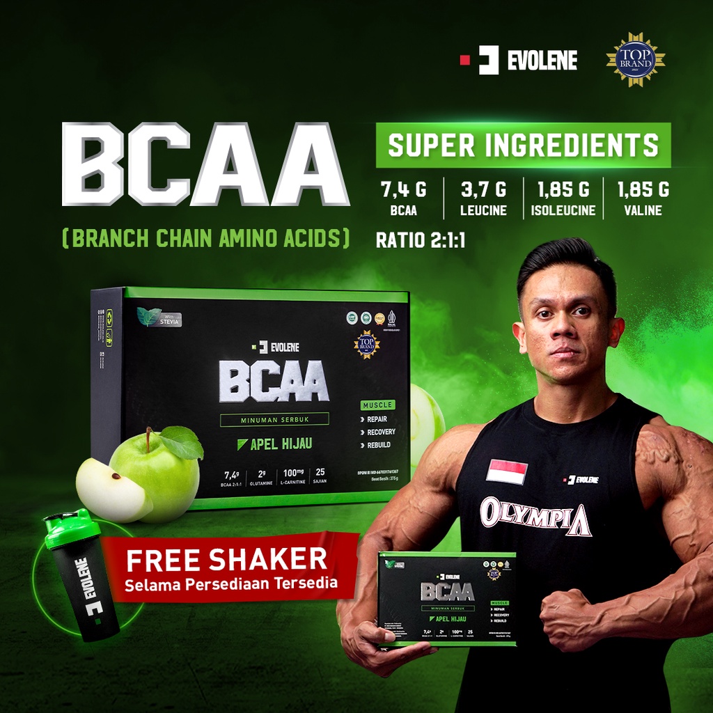 Jual BCAA By EVOLENE Branched Chain Amino Acids 25 Sachet Bubuk ...