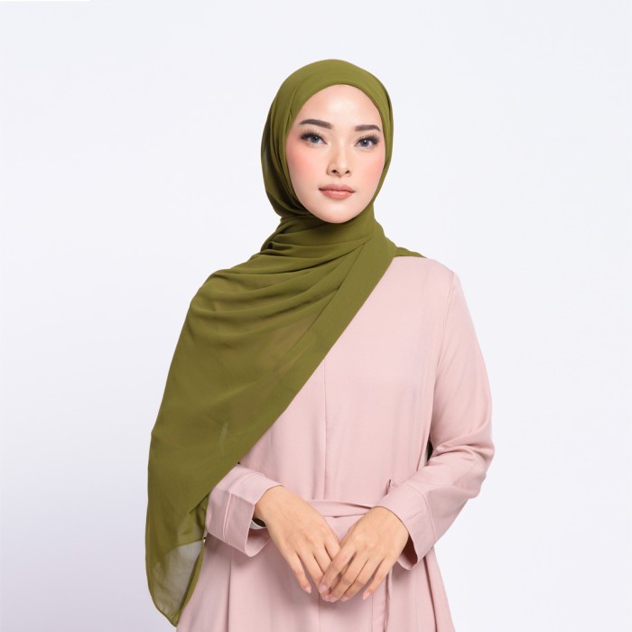 Jual READY ZM Zaskia Mecca X Marsha Natika - Klavi Olive Pashmina ...