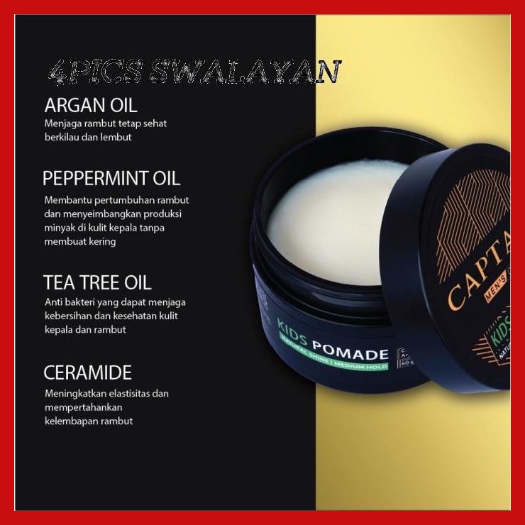 Jual POMADE CAPTAIN KIDS CLAY POMADE KID UNTUK ANAK ANAK WATERBASED 3.5 ...