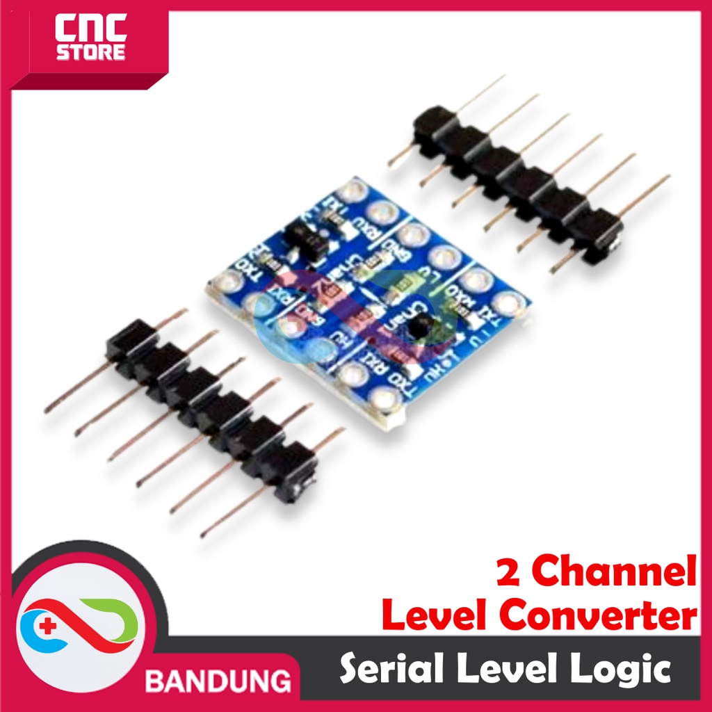 Jual 2 CHANNEL I2C SPI TTL SERIAL LOGIC LEVEL CONVERTER 3.3V 5V TTL ...