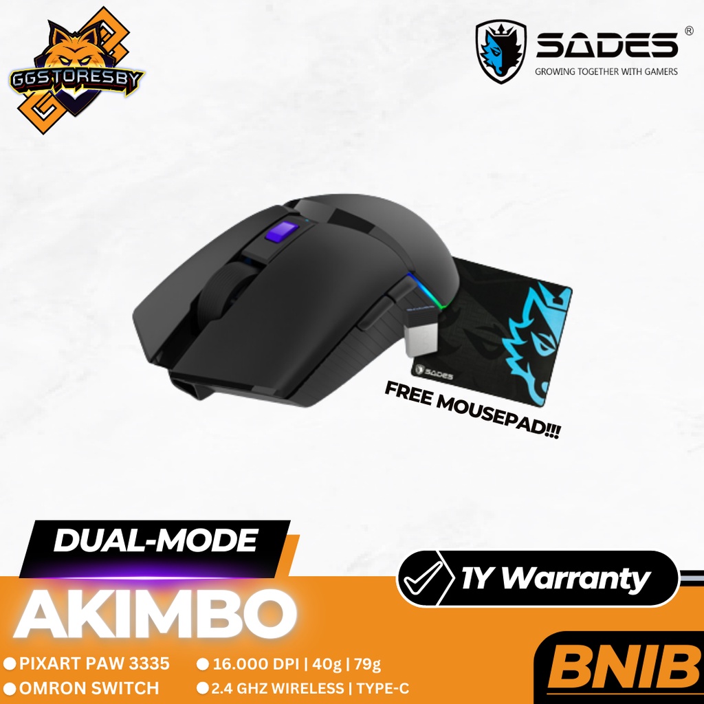 Jual SADES AKIMBO RGB DUAL-MODE WIRELESS Gaming Mouse | Shopee Indonesia