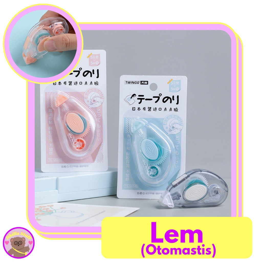 Jual Dhilla Stuff - Lem kertas otomatis | Twingo Easy Thumb Mini Glue ...