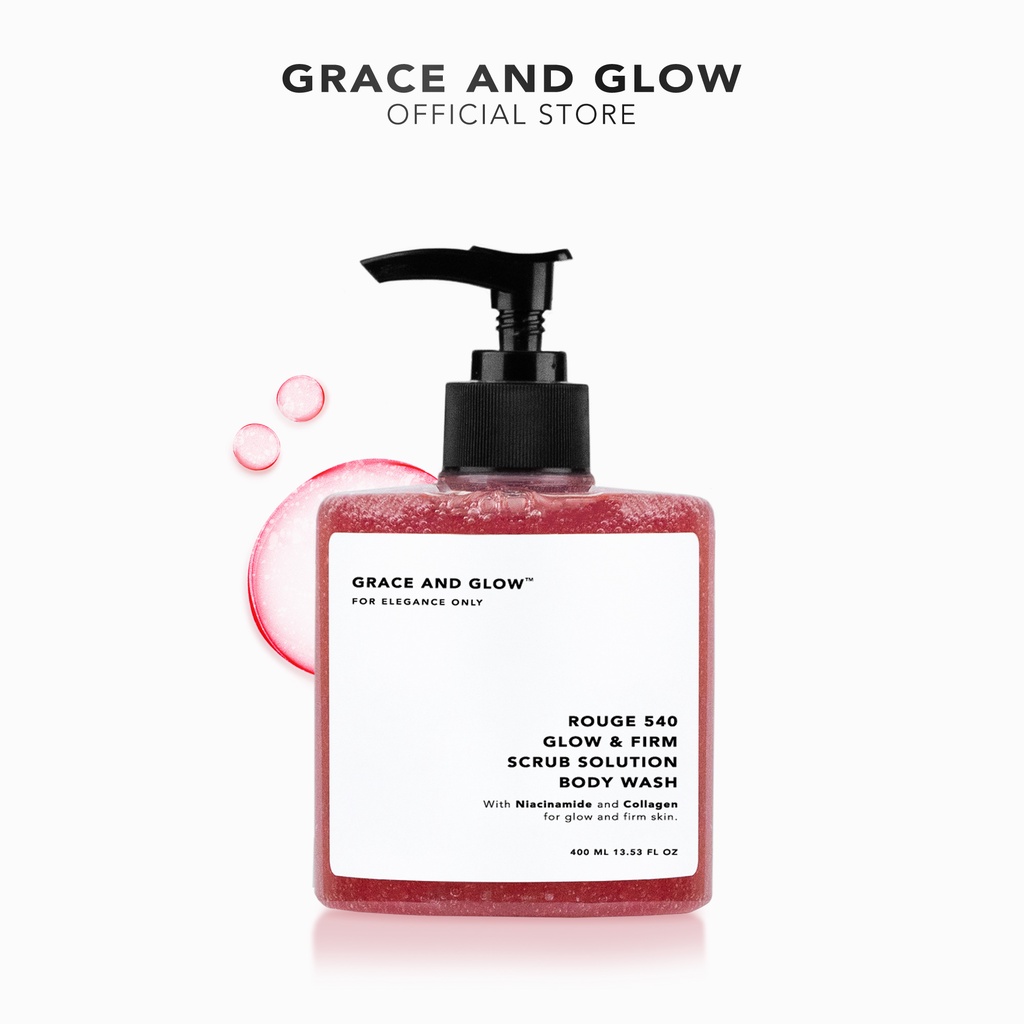 Jual Grace and Glow Rouge 540 Gentle Scrub Body Wash | Shower Gel ...