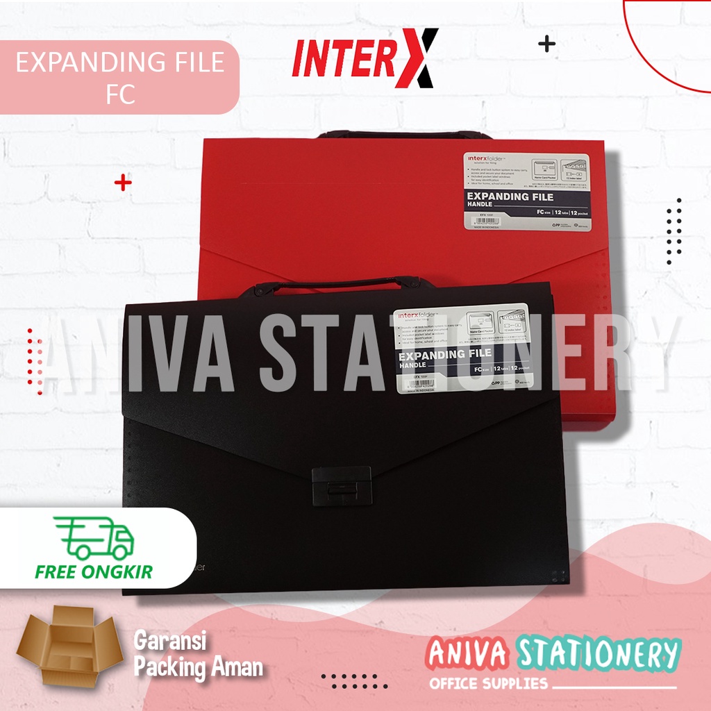 Jual INTERX EXPANDING FILE WITH HANDLE FOLIO TAS DOKUMEN MAP SEKAT ...