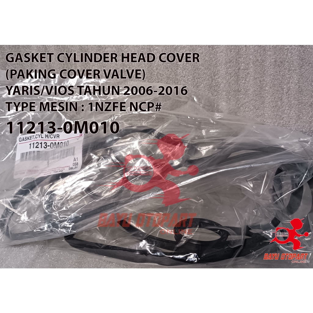 Jual PACKING TUTUP KLEP/GASKET,CYLINDER HEAD COVER TOYOTA YARIS,VIOS ...