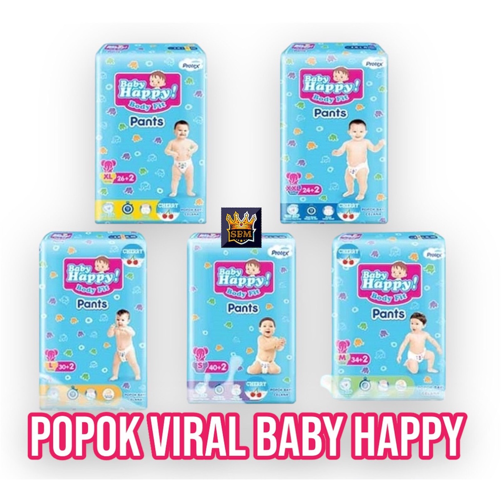 Jual SBM ~ BABY HAPPY FIT PANTS [S40 / M34 / L30 / XL26 / XXL24] | Shopee Indonesia