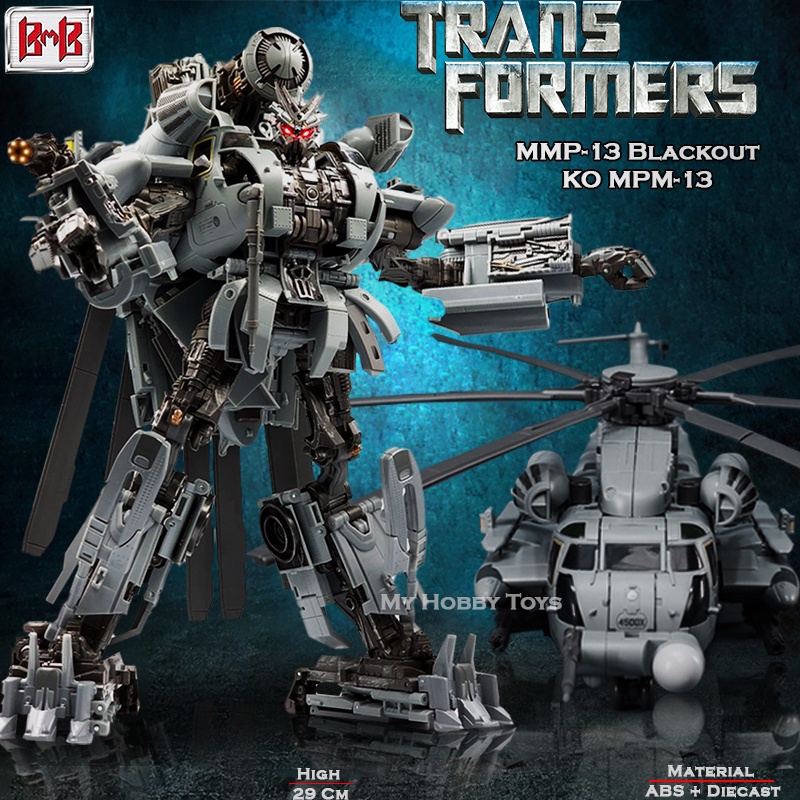 Jual Action Figure Trans Formers MMP-13 Blackout KO MPM-13 Robot Helikopter Mainan Koleksi ...