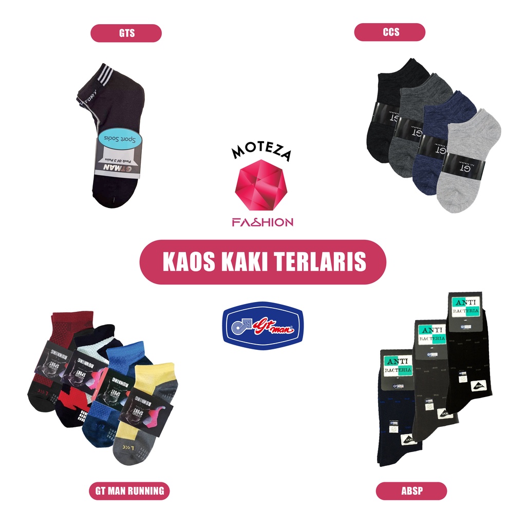 Jual Moteza Kaos Kaki Pria / Men Socks - GT Man GTS / CCS / RUNNING ...