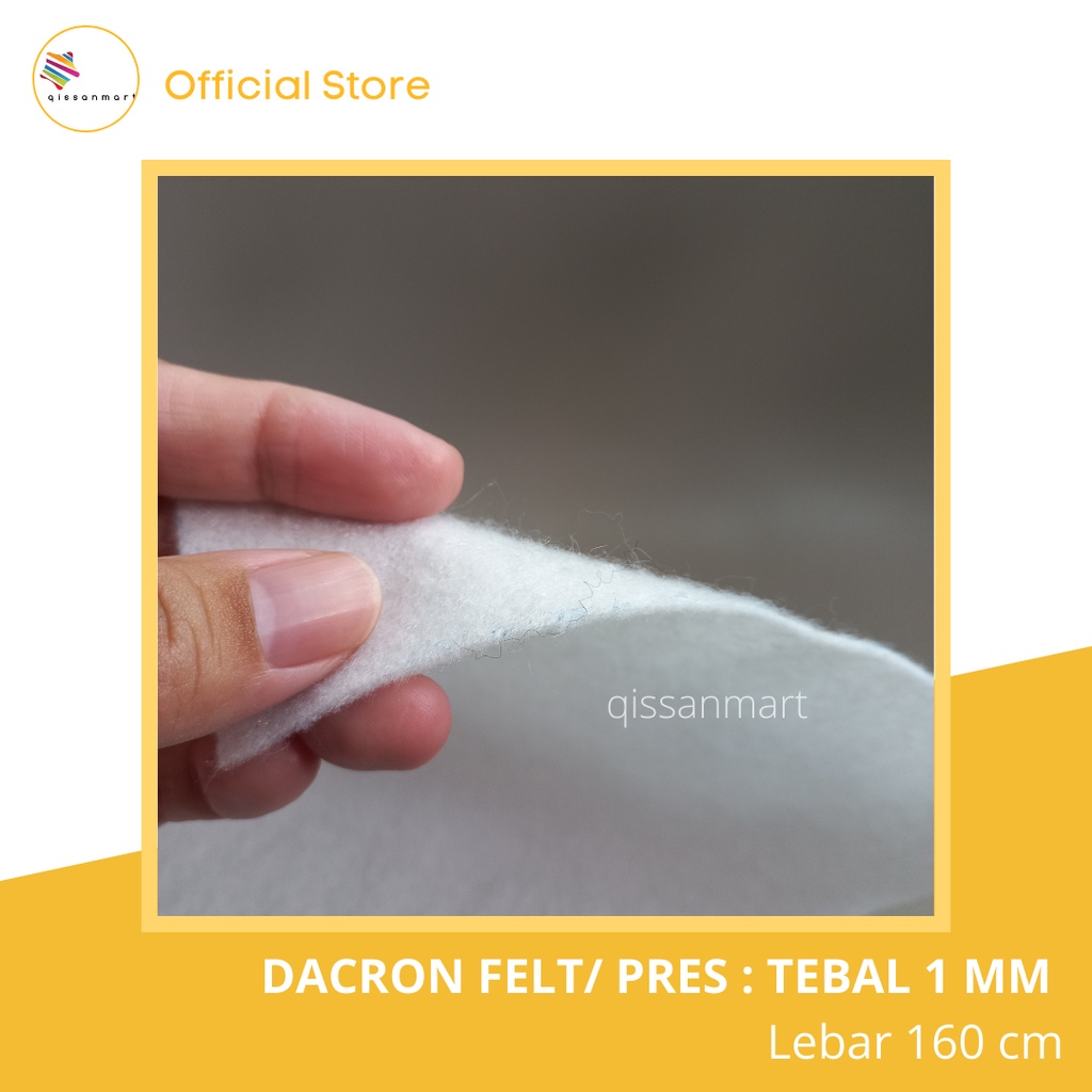 Jual Dacron Press/Dacron Felt/Dacron Quilting/Dacron Pelapis Tebal 1mm ...