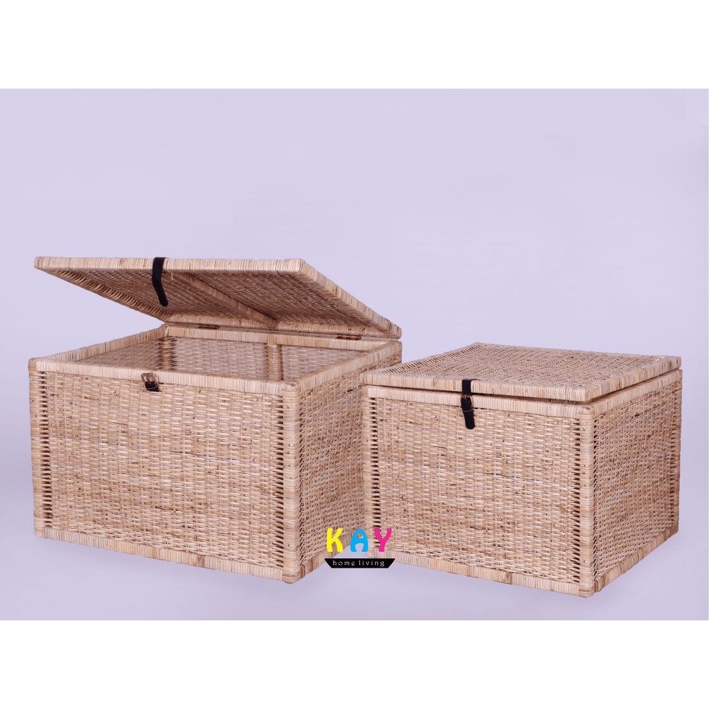 Jual BOX STORAGE/KERANJANG ROTAN/KOTAK PENYIMPANAN/KOTAK BAJU/KERANJANG ...