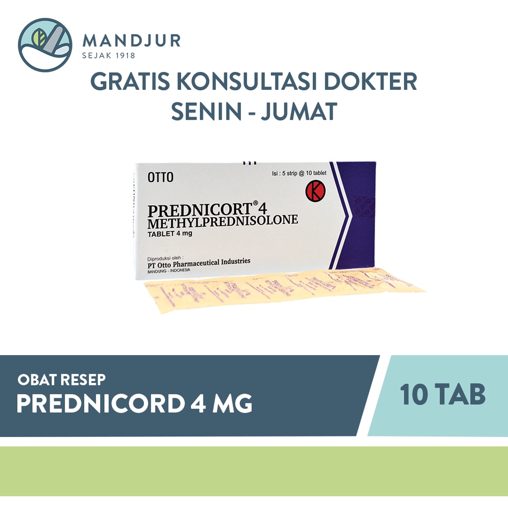 Jual Prednicort 4 mg 10 Tablet | Shopee Indonesia