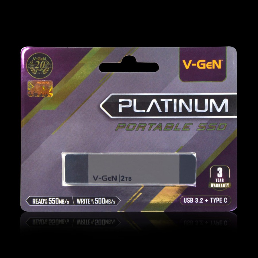 Jual SSD Portable External V-GeN Platinum 128GB 256GB 512GB 1TB 2TB USB ...