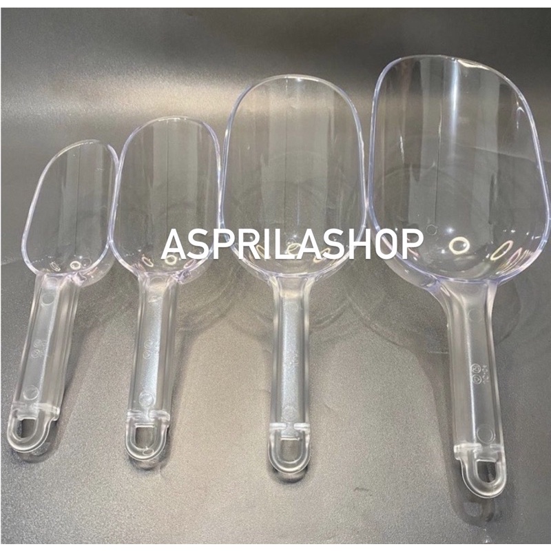 Jual Sendok es batu acrylic transparan tebal serokan es batu biji kopi ...
