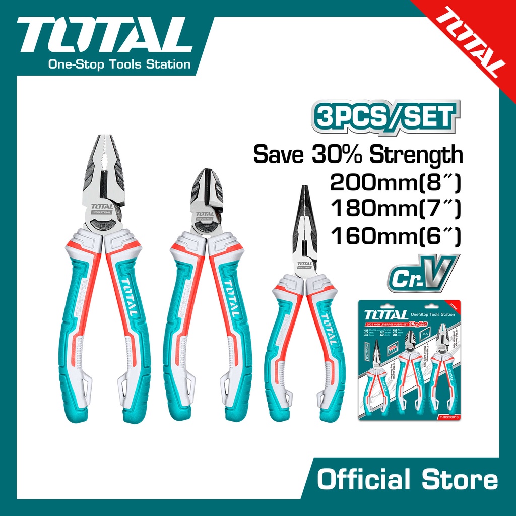 Jual TOTAL 3 Pcs set tang leverage tinggi 6"/7"/8" THT2K0301S | Shopee ...