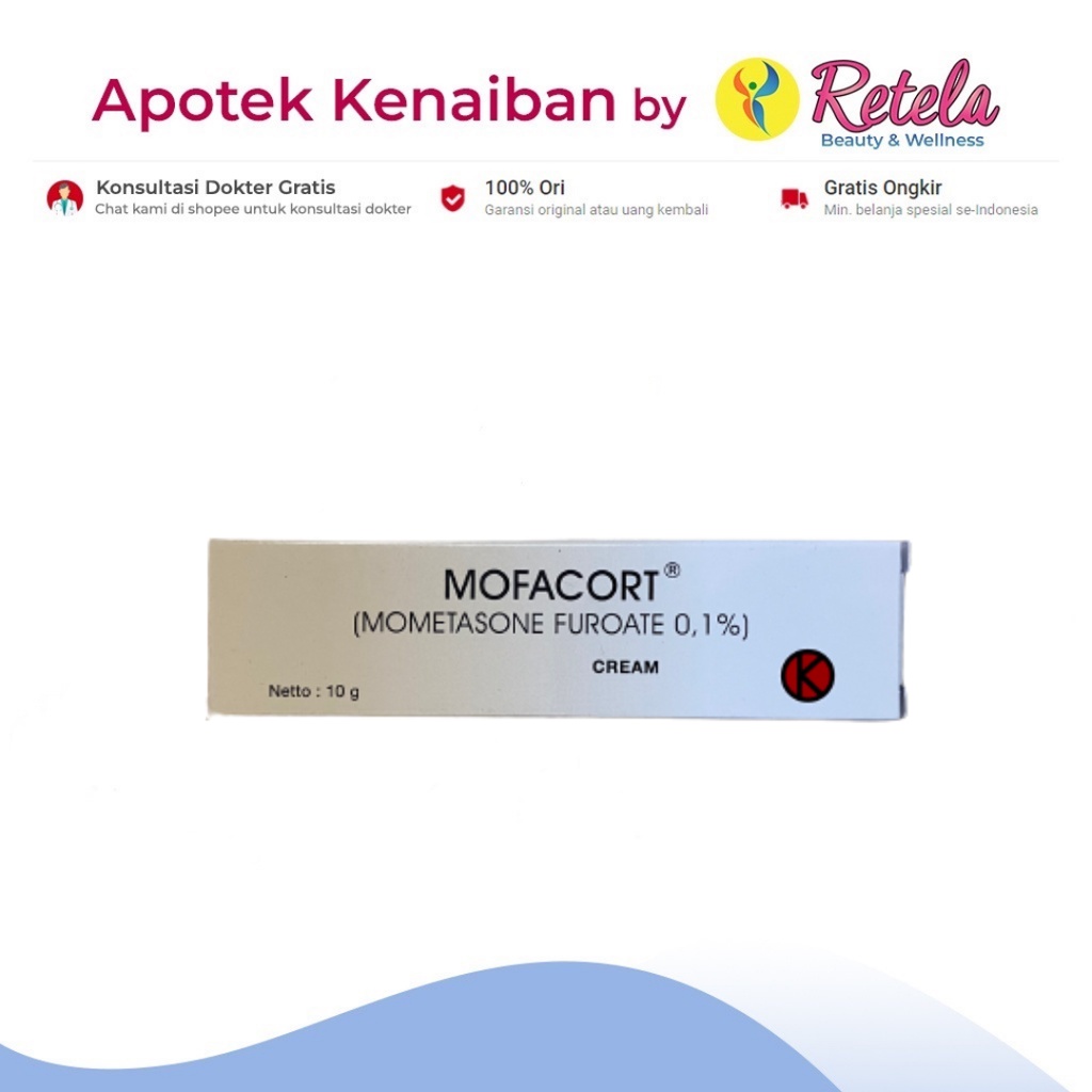 Jual MOFACORT 0.1% CREAM 10GR / MOMETASONE FUROATE | Shopee Indonesia