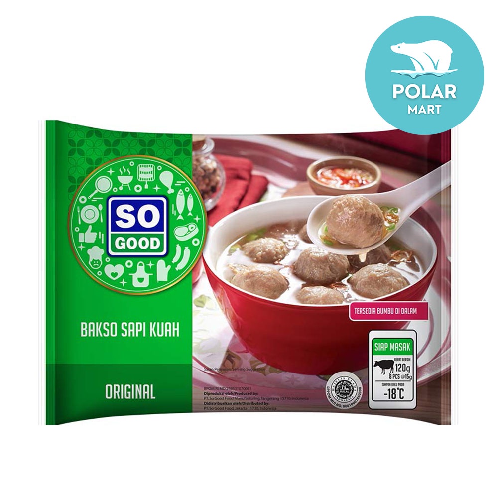 Jual So Good Bakso Sapi Kuah Original Isi 8pcs 120 Gram (FROZEN FOOD ...
