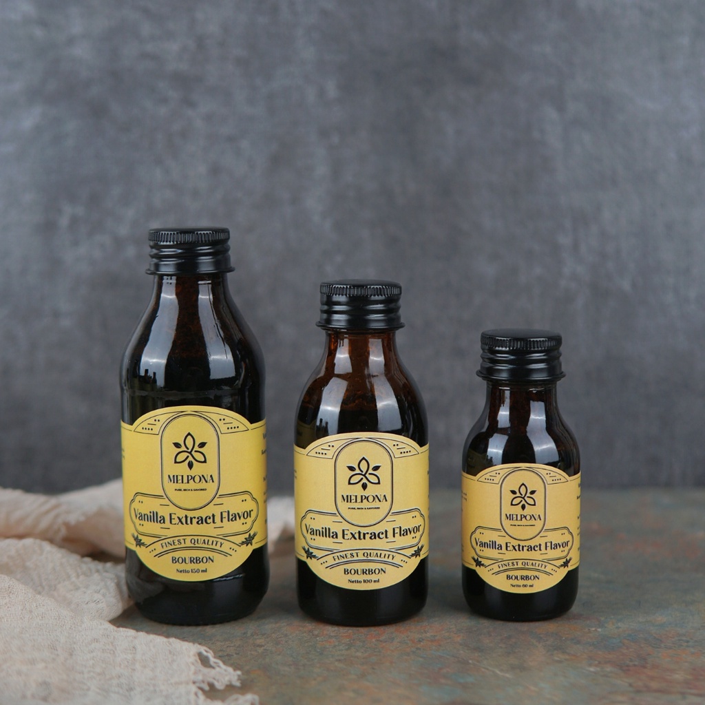 Jual Melpona Vanilla Extract Flavor Bourbon Organik Ekstrak Vanili ...