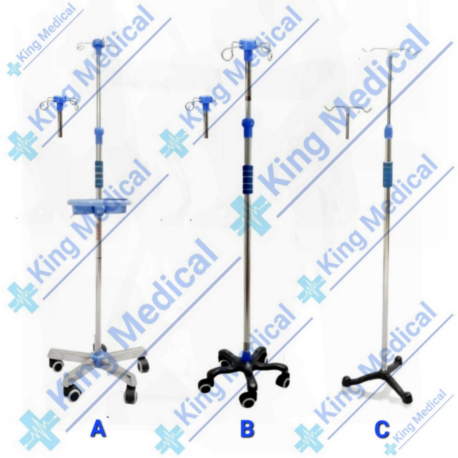 Jual Tiang Infus Standard Rumah Sakit Stainless Steel Type Premium A/B ...