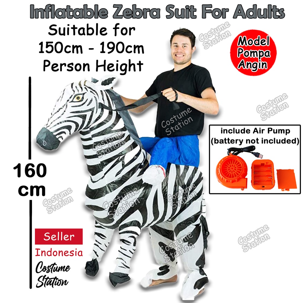 Jual Kostum Zebra Back Ride / Costume Kuda Hewan Binatang Animal ...