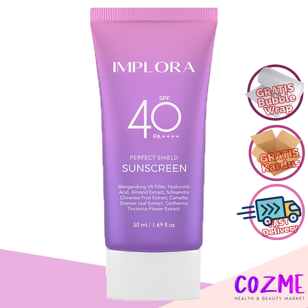 Jual IMPLORA Perfect Shield Sunscreen SPF 40 PA++++ 50mL | Shopee Indonesia