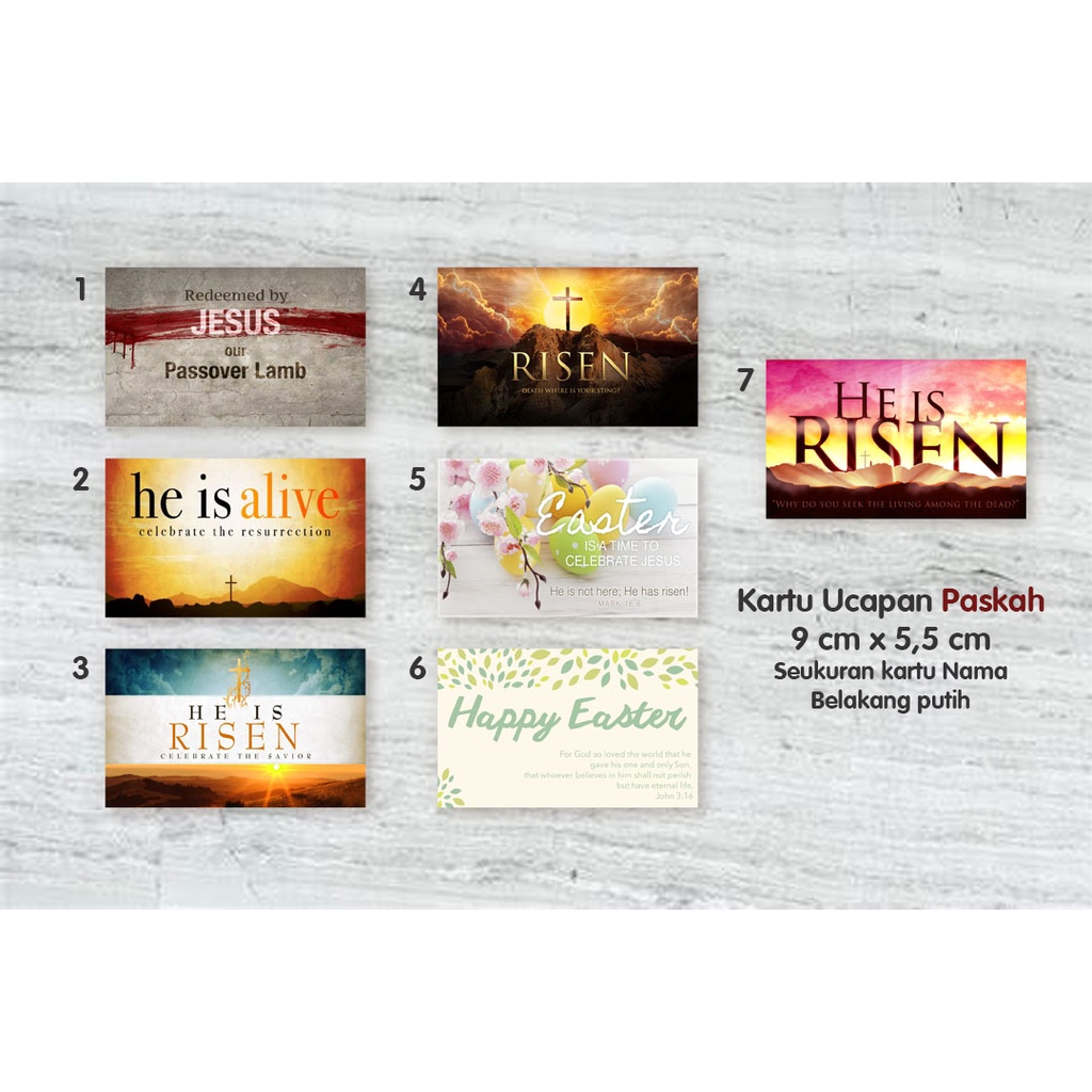 Jual Kartu Ucapan Paskah Mini Greetings Card Bookmark Selipan Ayat ...