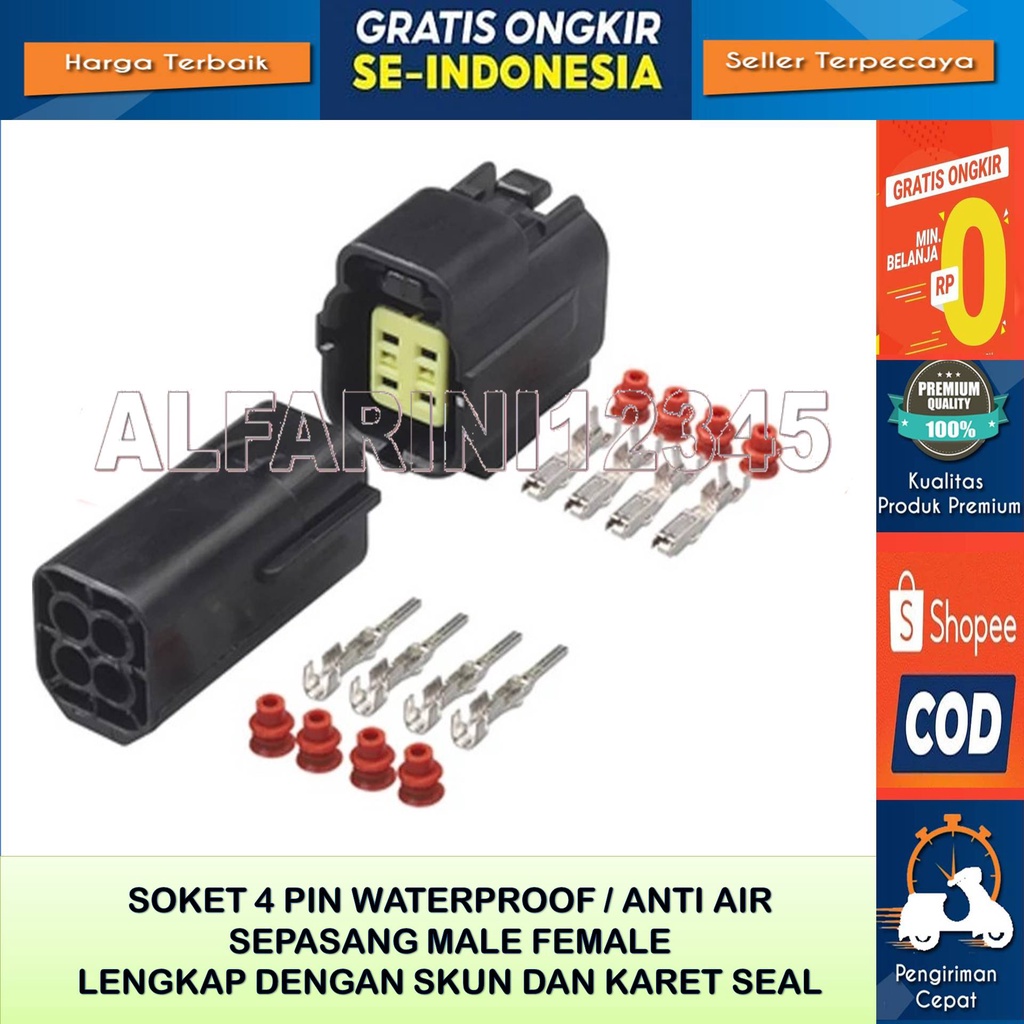 Jual soket socket connector konektor 4 pin sensor oksigen KIA soket ...