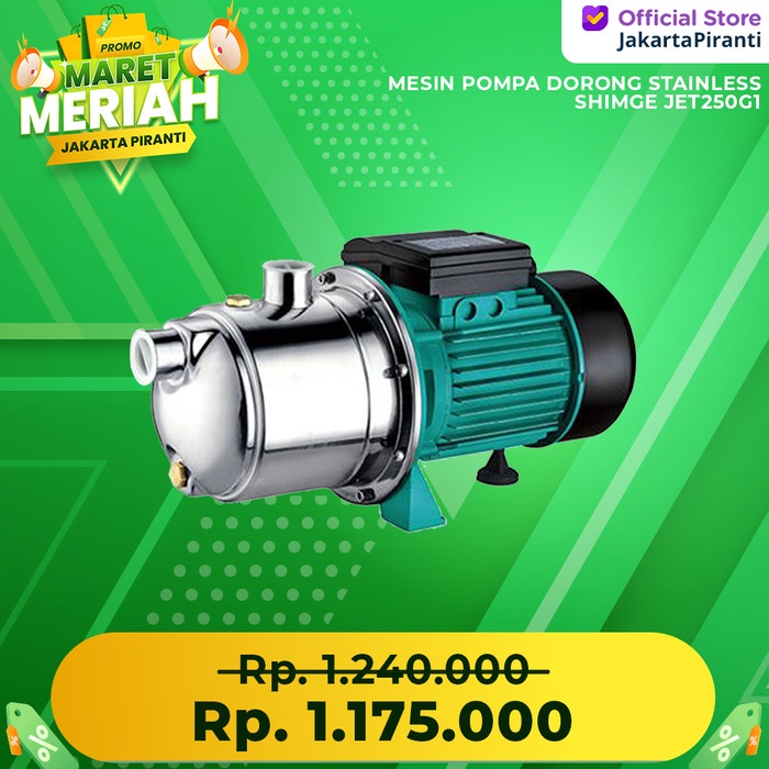 Jual Mesin Pompa Dorong Semi Jet Stainless Steel Shimge JET 250 G1 ...