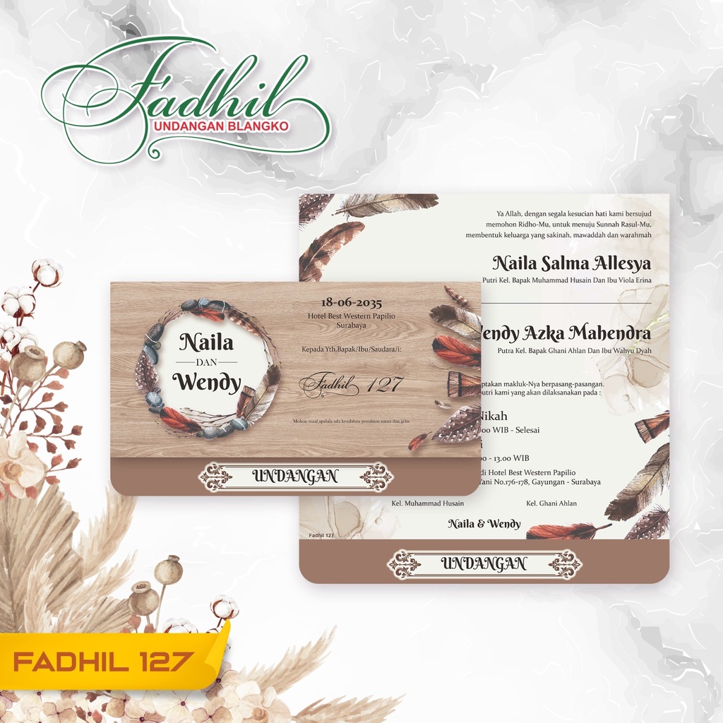Jual FADHIL 127 Blanko Undangan | Blangko Undangan | Undangan Murah ...