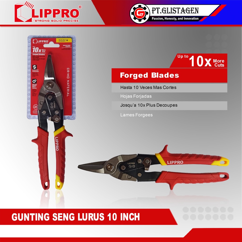 Jual LIPPRO 234-10 Aviation Snip 10" inch / Gunting Seng Baja Ringan ...
