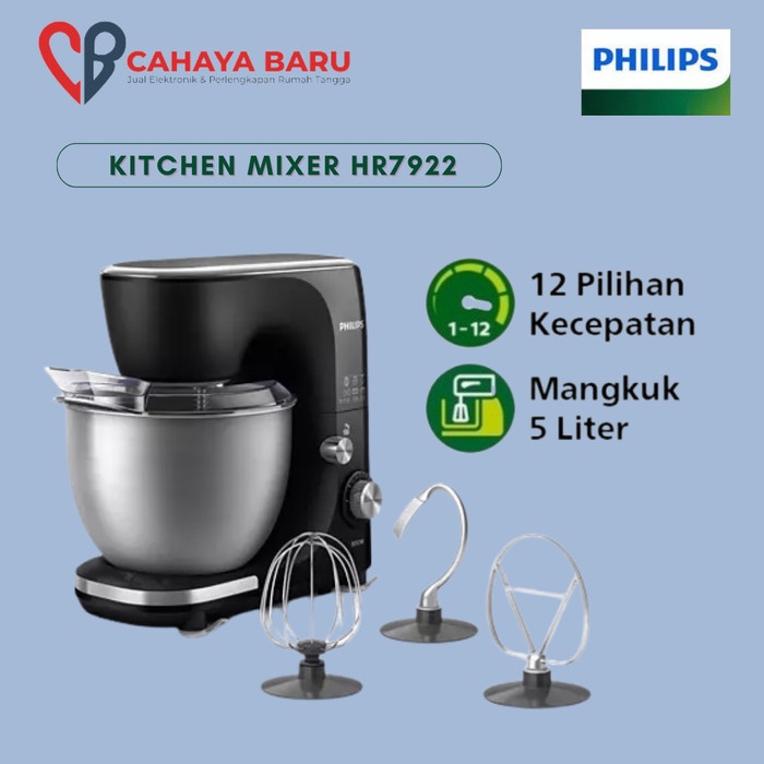 Jual PHILIPS Standing Stand Mixer Kitchen Mixer Roti HR 7922 | Shopee ...