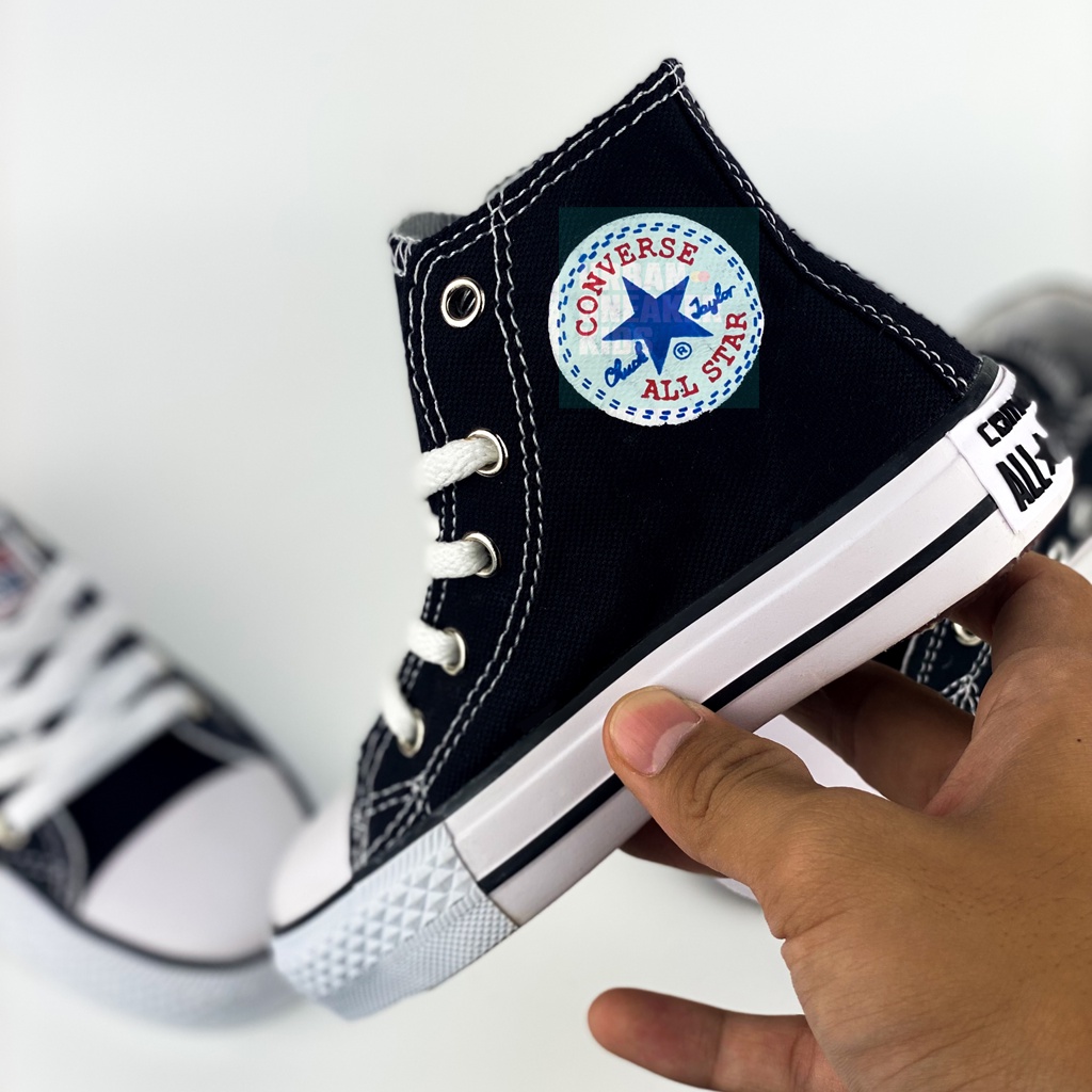 Jual Terbaik! Sepatu Sekolah Anak Conversee All Star Hitam 21-43 Sepatu ...