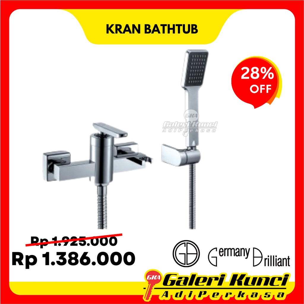 Jual KRAN BATHTUB GERMANY BRILLIANT GBV4603 KERAN SHOWER PANAS DINGIN ...