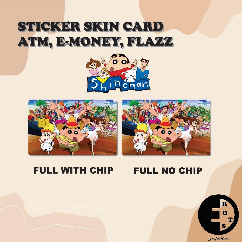 Jual Sticker Skin Card Crayon Sinchan Kartu ATM/E-money/Flazz | Shopee ...