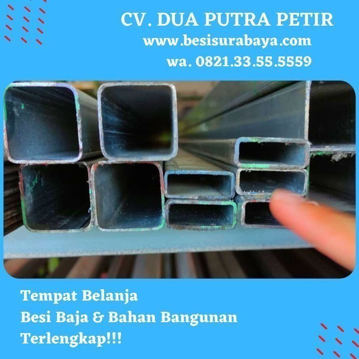 Jual Pipa Besi Pipa Kotak Pipa Holo Pipa Hollow Galvanis 33x33 Tebal 0 ...